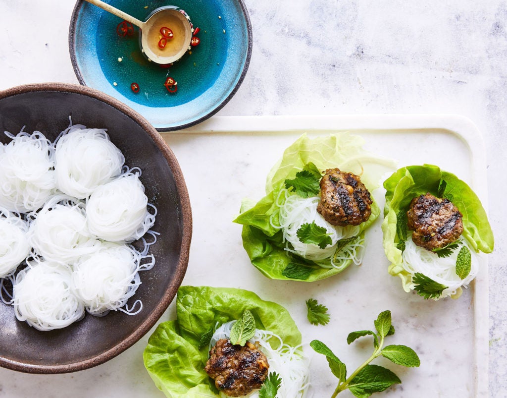 Curry-Scented Grilled Beef Lettuce Wraps | TASTE