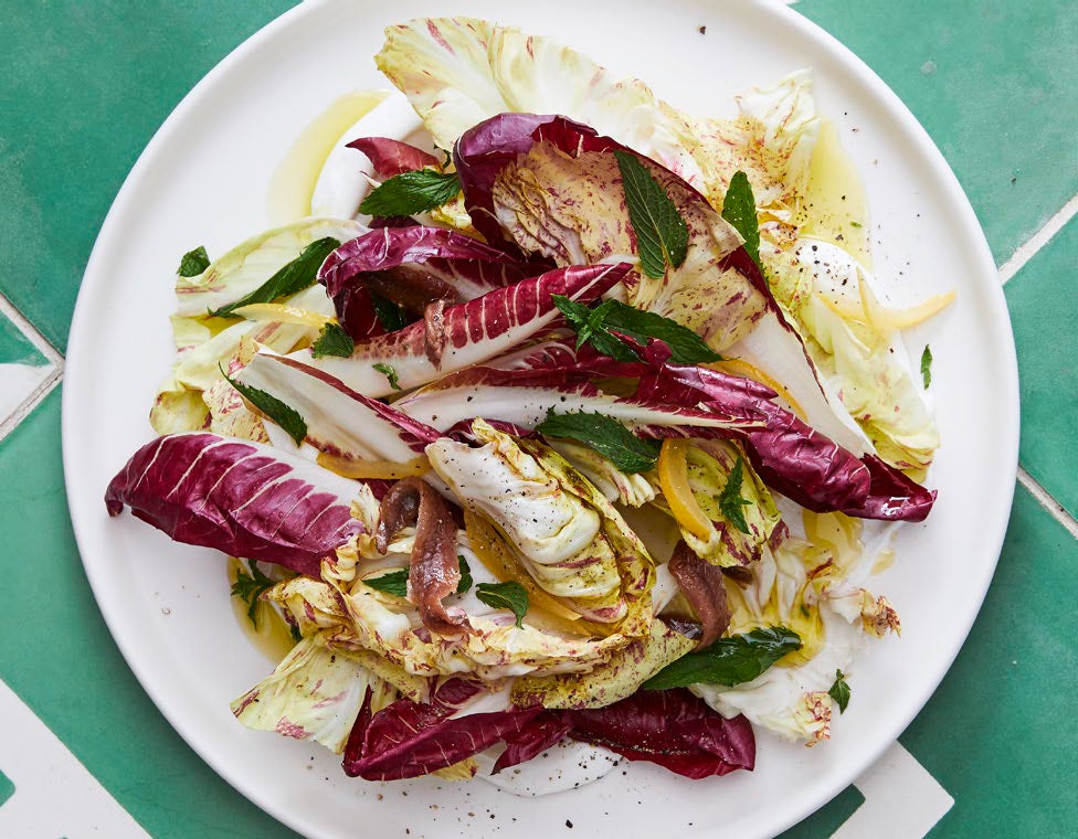 Alison Roman's Chicories with Preserved Lemon, Yogurt, and Mint | TASTE